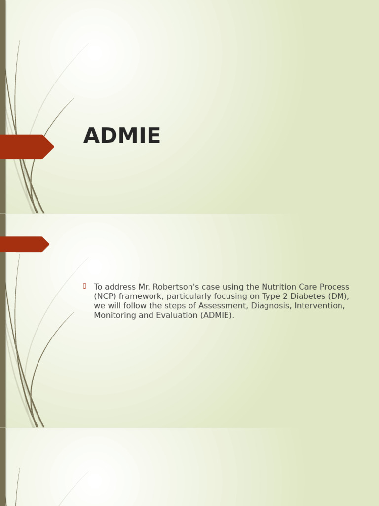 ADMIE Presentation | PDF | Diabetes | Obesity