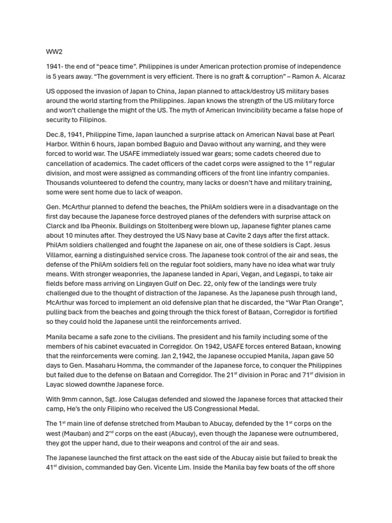 WW2 | PDF | Corregidor | Warfare
