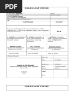 Disbursement Voucher 001-2025 | PDF