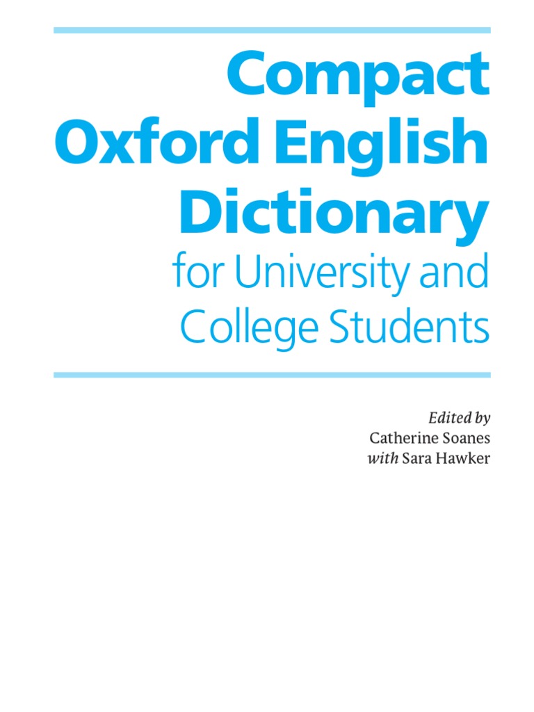 Oxford Dictionary - Compact | PDF