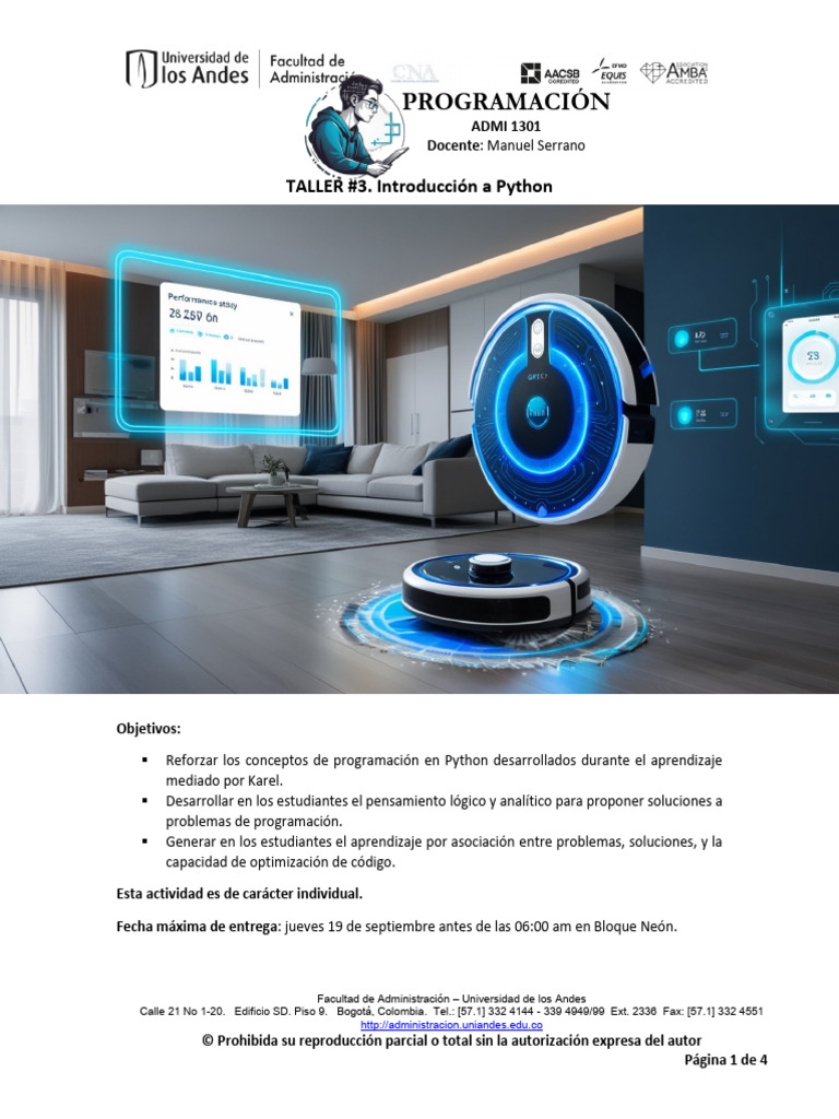 Taller # 3 - Introducción a Python (2) | PDF | Python (lenguaje de programación) | Dividendo