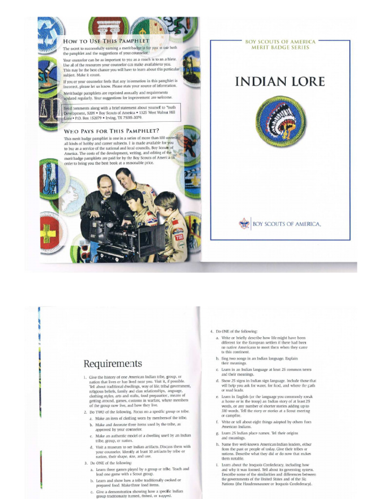 Indian Lore Merit Badge Pamphlet | PDF