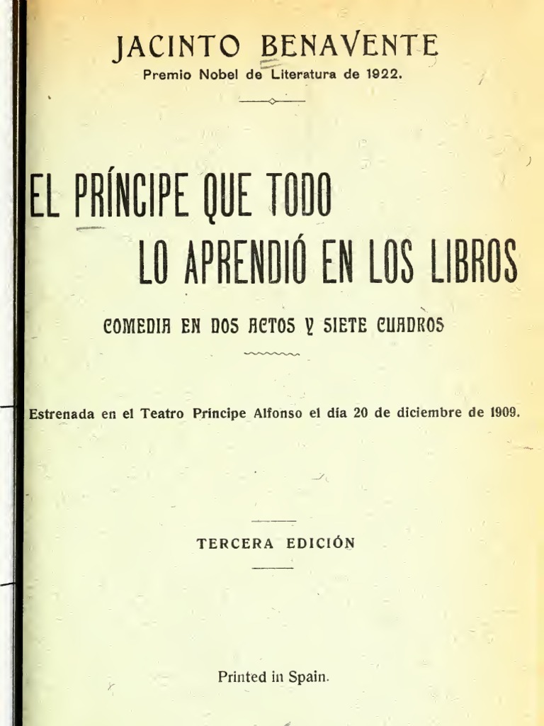 El Príncipe Que Todo Lo Aprendió en Los Libros | PDF | El príncipe | Hadas