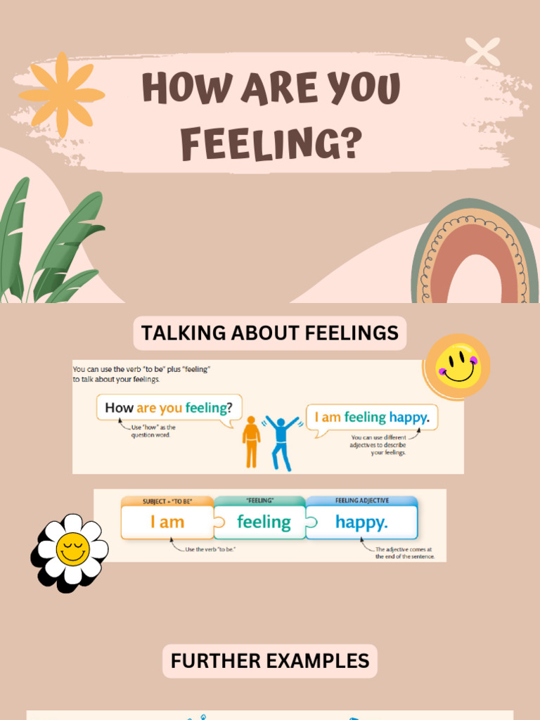 How Are You Feeling (Efl. 2, U. 06&07) | PDF | Language Arts & Discipline