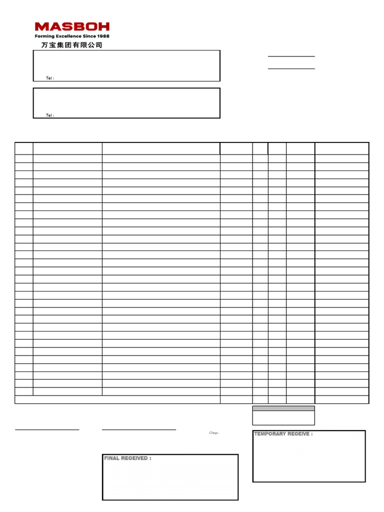 Good Return Note Format (GRN) | PDF