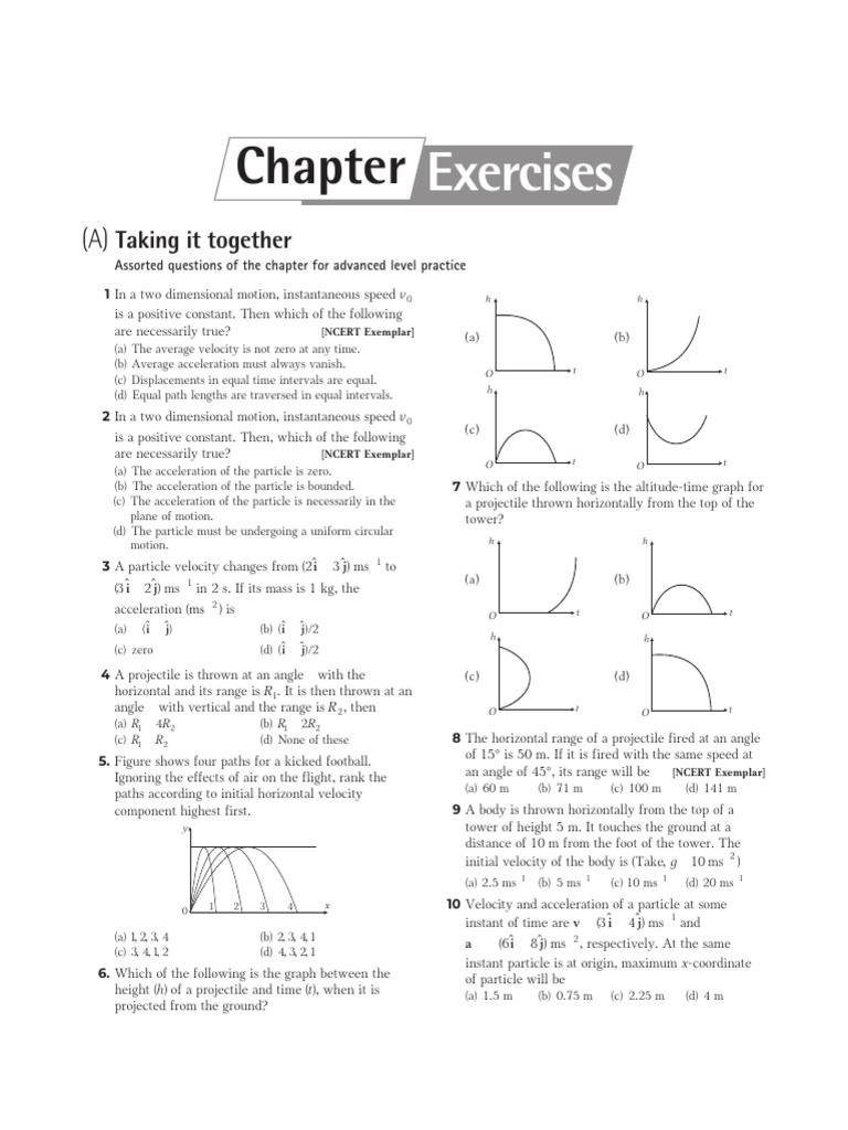 11th physics practice | PDF | Acceleration | Motion (Physics)