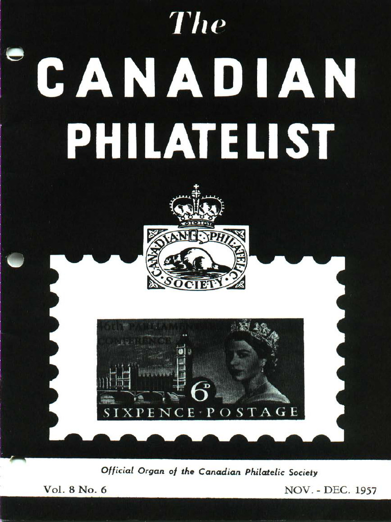 Canadian Philatelist, Vol. 8. No. 6, November-December, 1957 | PDF