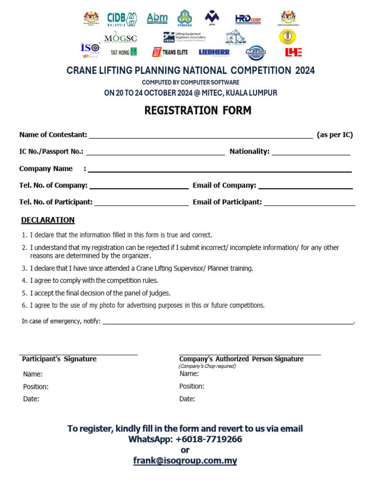 CLP Competition Registration Form v2 | PDF | Law