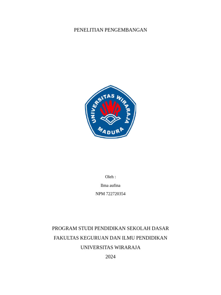 Penelitian Pengembangan Ilma | PDF