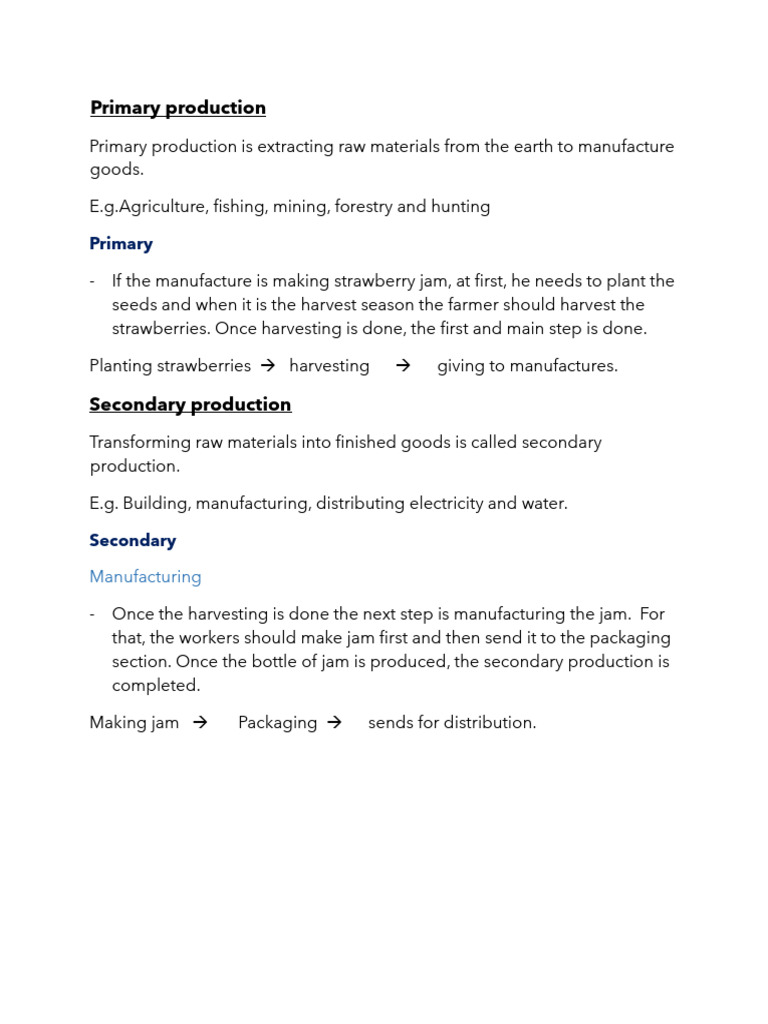 Methods of Production | PDF