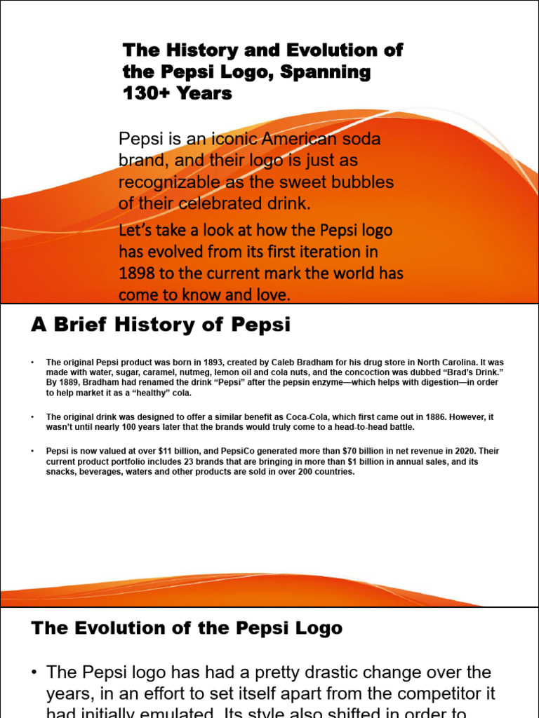 Brief History of Pepsi and Its Evolution | PDF | Pepsi | Pepsi Co