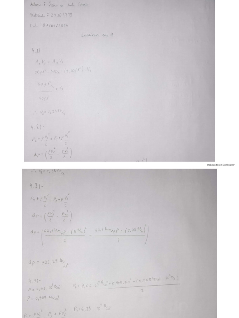 Exercícios Cap 4 | PDF