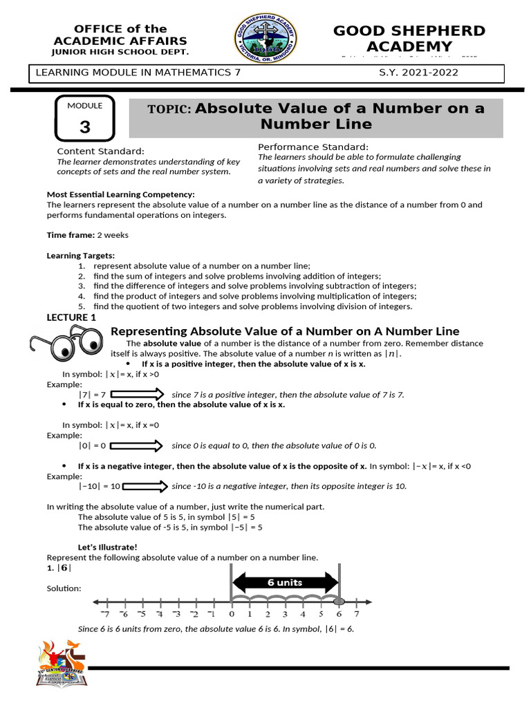 Math7 W3 | PDF | Numbers | Integer