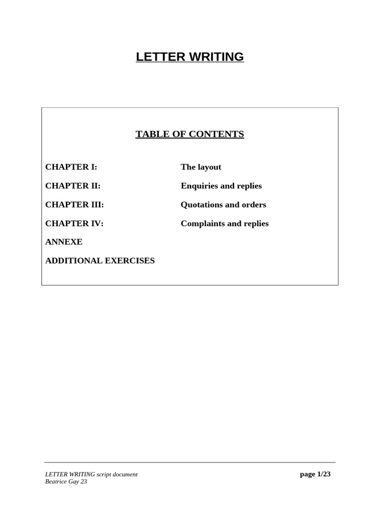 Business Letter Writing Guide | PDF | Language Arts & Discipline