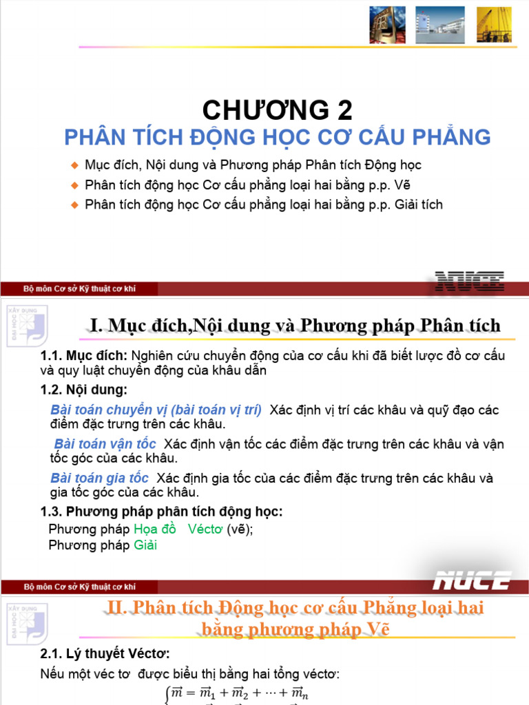 CHM - Ch 2 - Phân Tích Động Học Cơ Cấu Phẳng | PDF