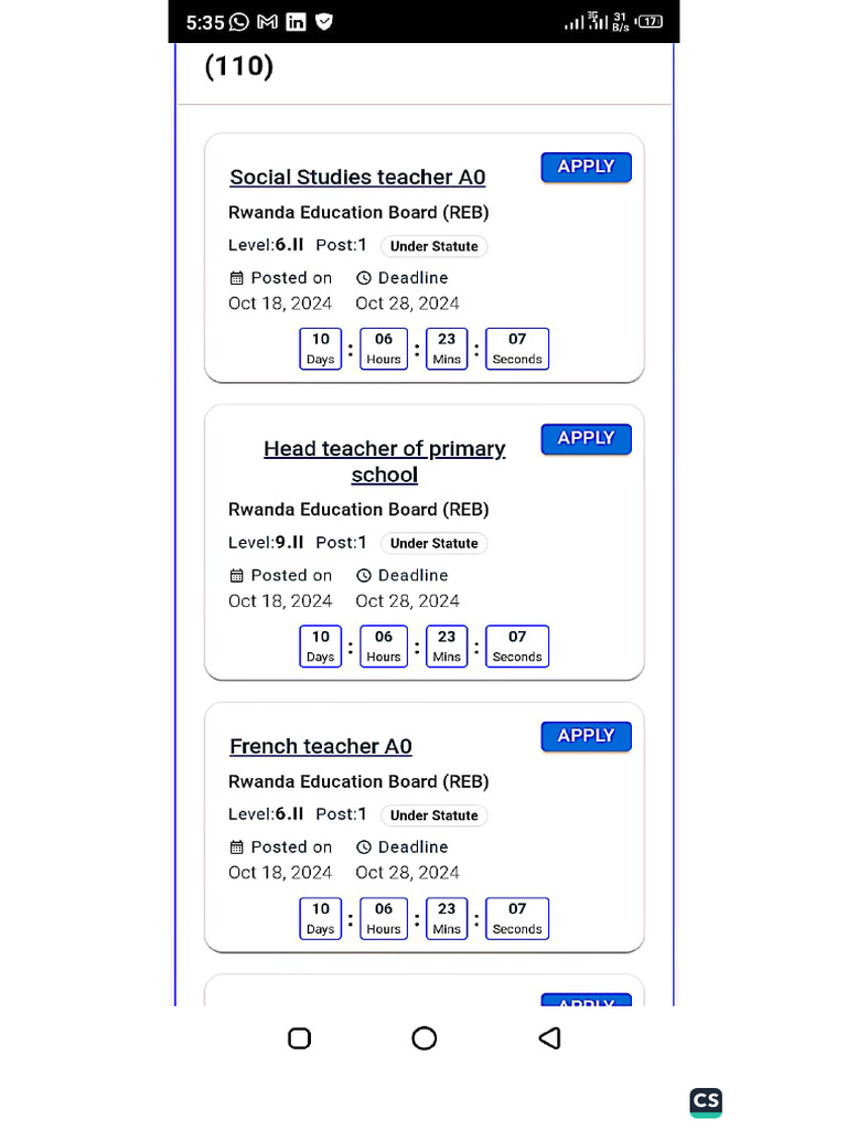 Imyanya Itandukanye Muri REB | PDF