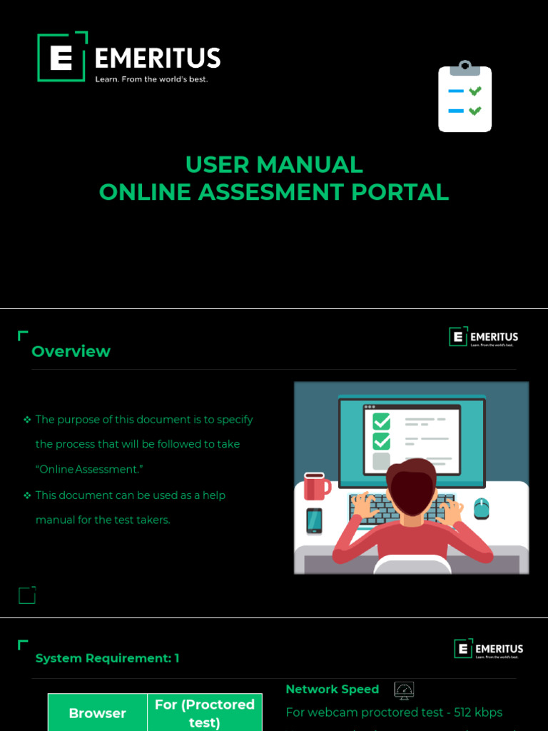 Online Assessment Portal Guide | PDF | Software | Computing