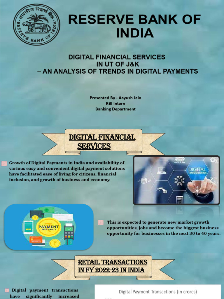 Aayush Jain PPT Digital Finanical Services in J&K' | PDF | Payments | Banking