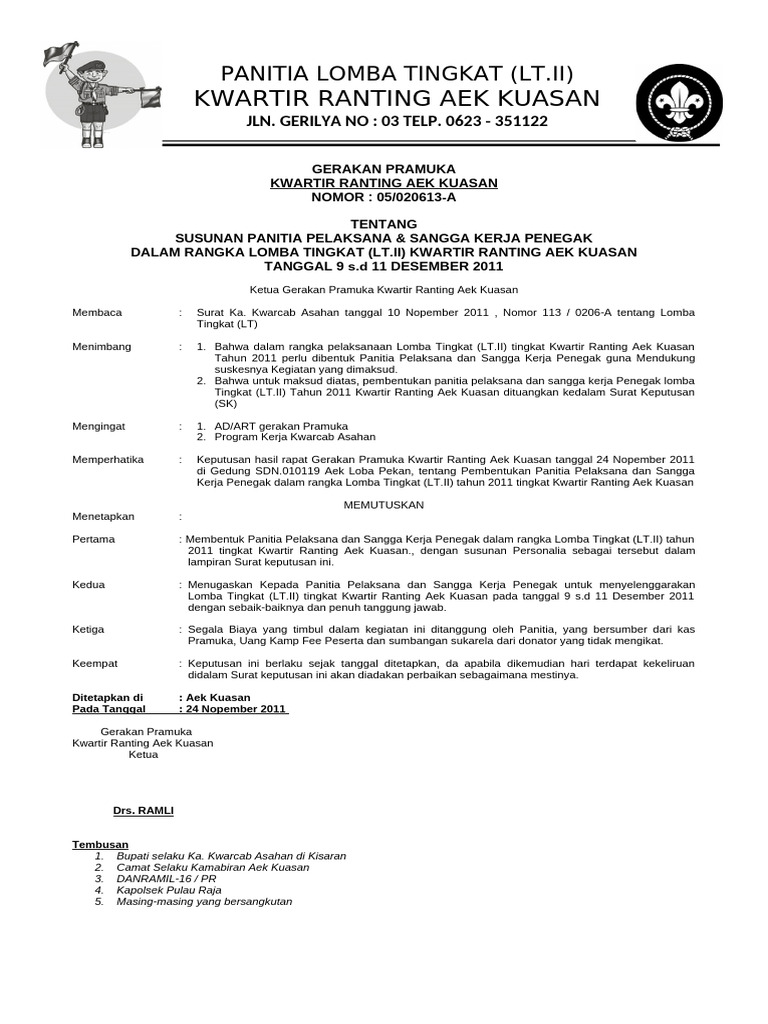 SK Panitia Lomba | PDF