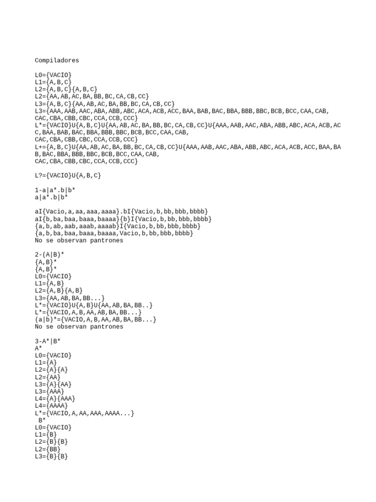 Taller 2 Compiladores | PDF