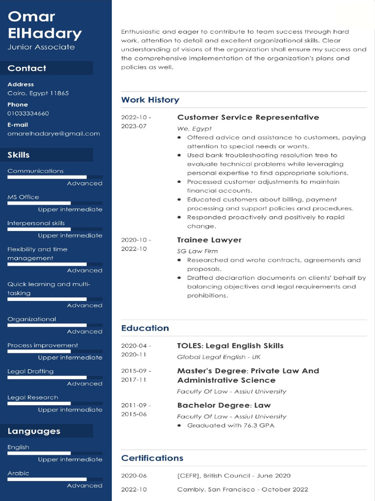 Omar ElHadary Resume | PDF