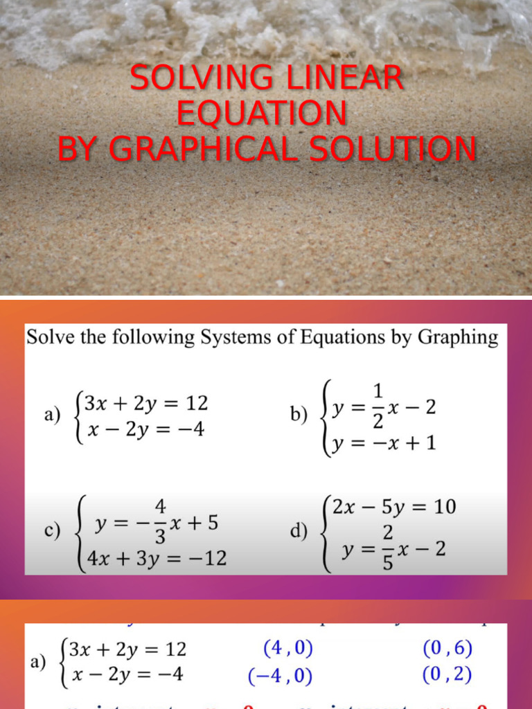 Graphical Solution Linear Equation Pdf