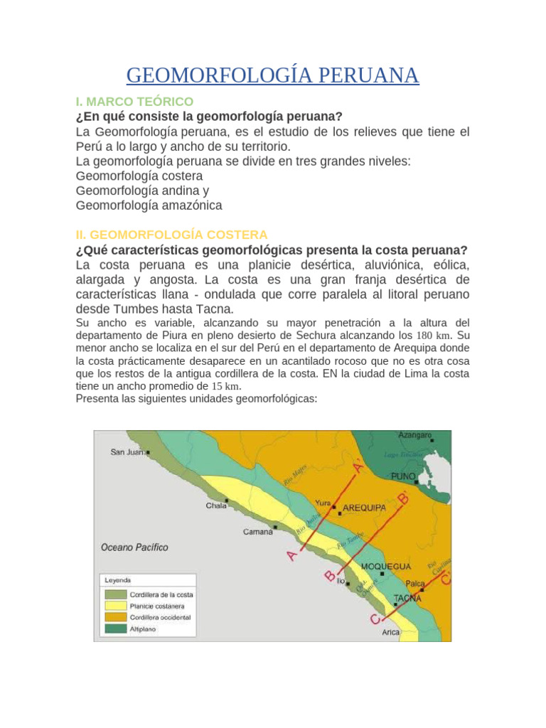 Geomorfología del Perú | PDF | Perú | Andes