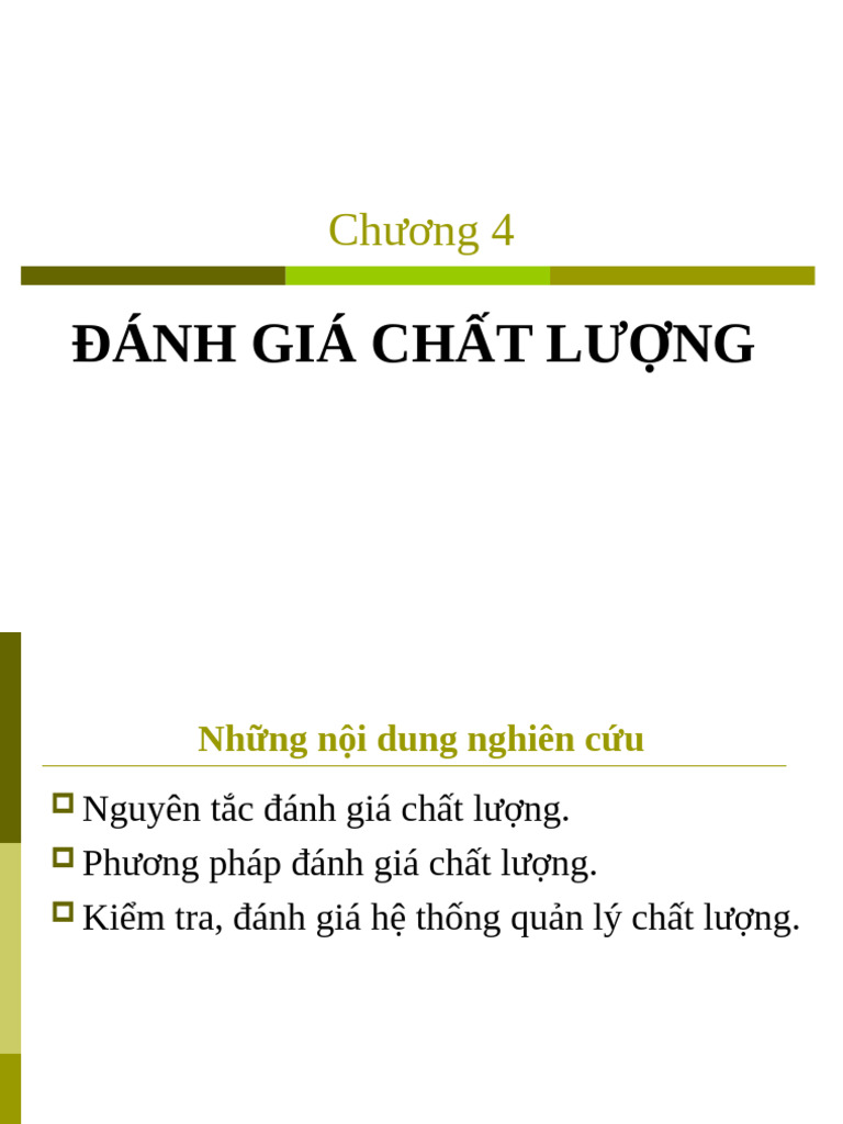 Chuong 4 ĐANH GIA CHAT LUONG | PDF