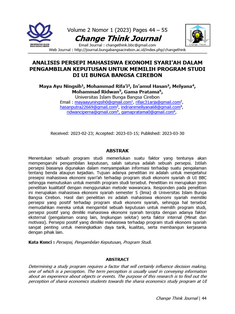 Change Think Journal | PDF