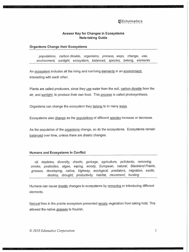 Edusmart Notes Keys For TEKS 5.9C & 5.9D | PDF | Respiratory System ...
