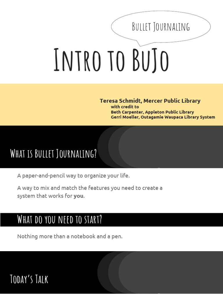 Bullet Journaling Intro 2019 Pdf