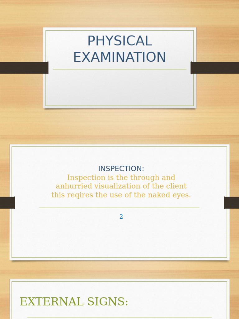 Physical Examination | PDF | Wellness