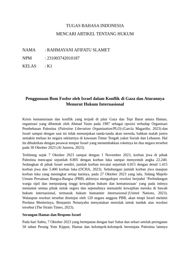 Rahmayani A.S Tugas Bahasa Indonesia | PDF