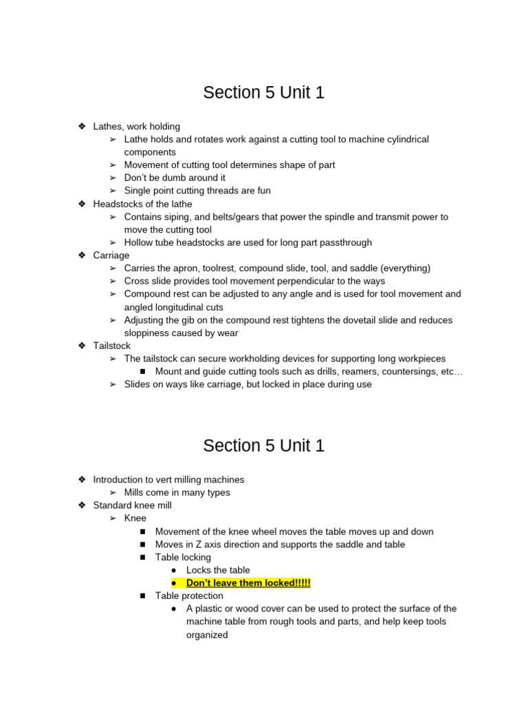 Precision Manufacturing Notes 5 | PDF | Metalworking | Manufactured Goods