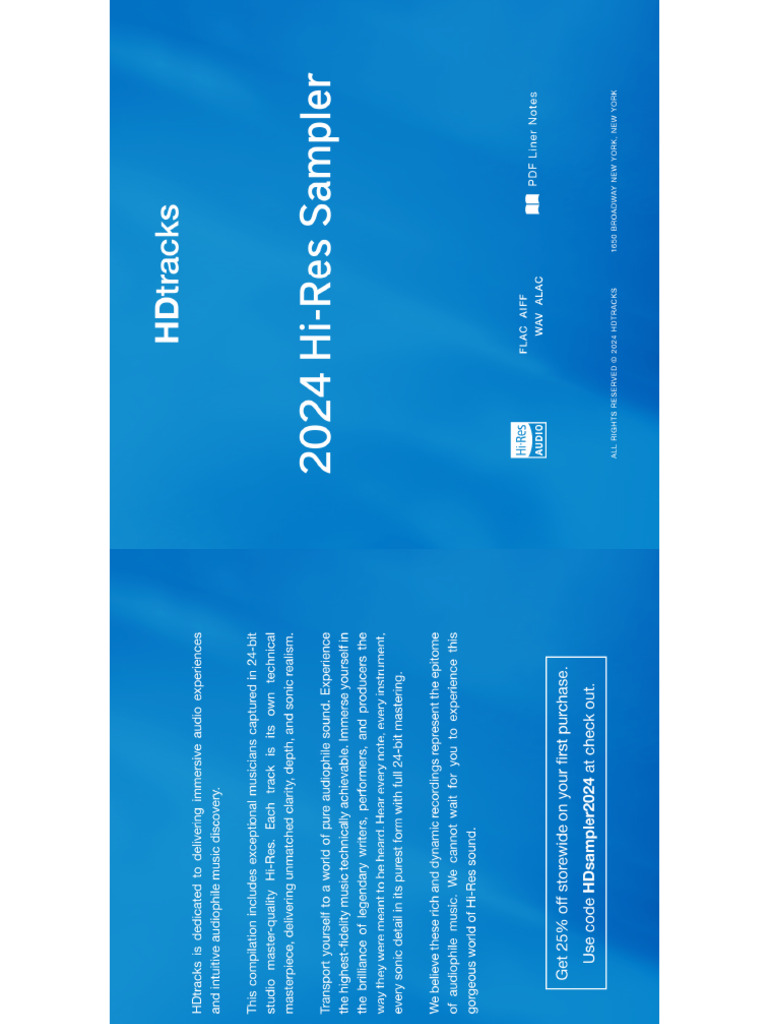 HDtracks 2024 Hi-Res Sampler | PDF
