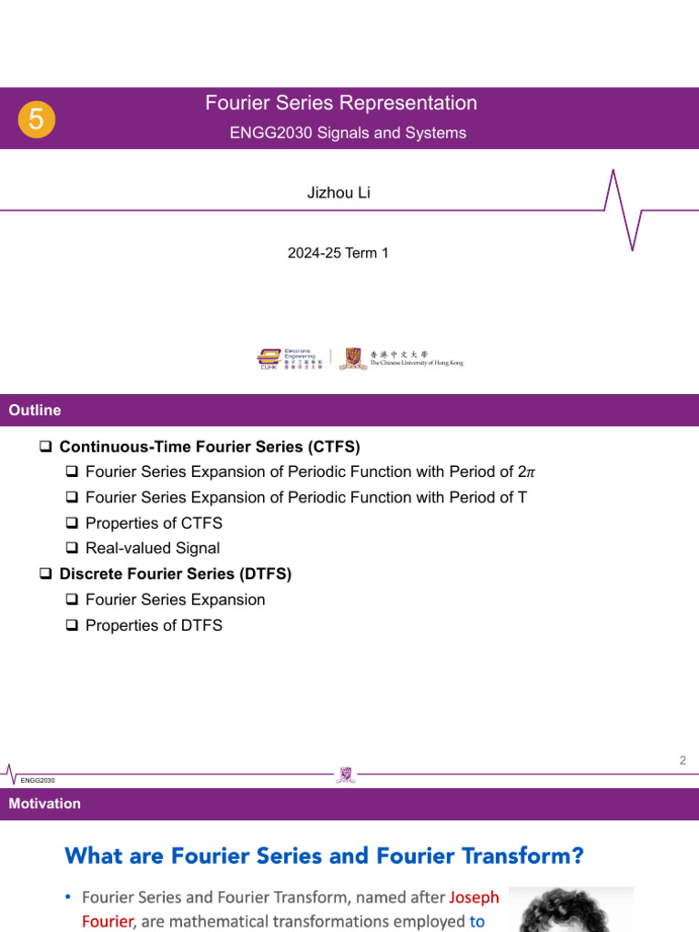 05 Fourier Series Representation Pdf Fourier Series Discrete