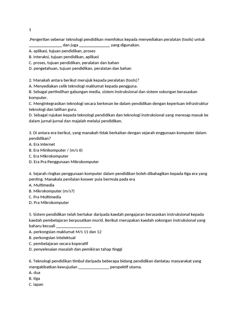 Teknologi Exm Q | PDF