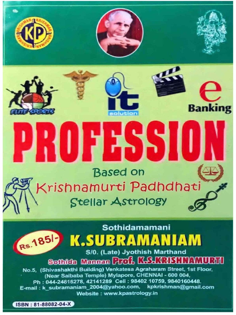 Jyotish 2011 KP Profession Based On Krishnamurti Padhdhati K Subramaniam | PDF | Planets In ...