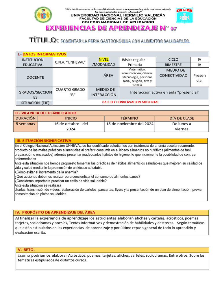 Experiencias de Aprendizaje N 05 Agosto 4to Primaria 2023 | PDF | Números | Sustracción