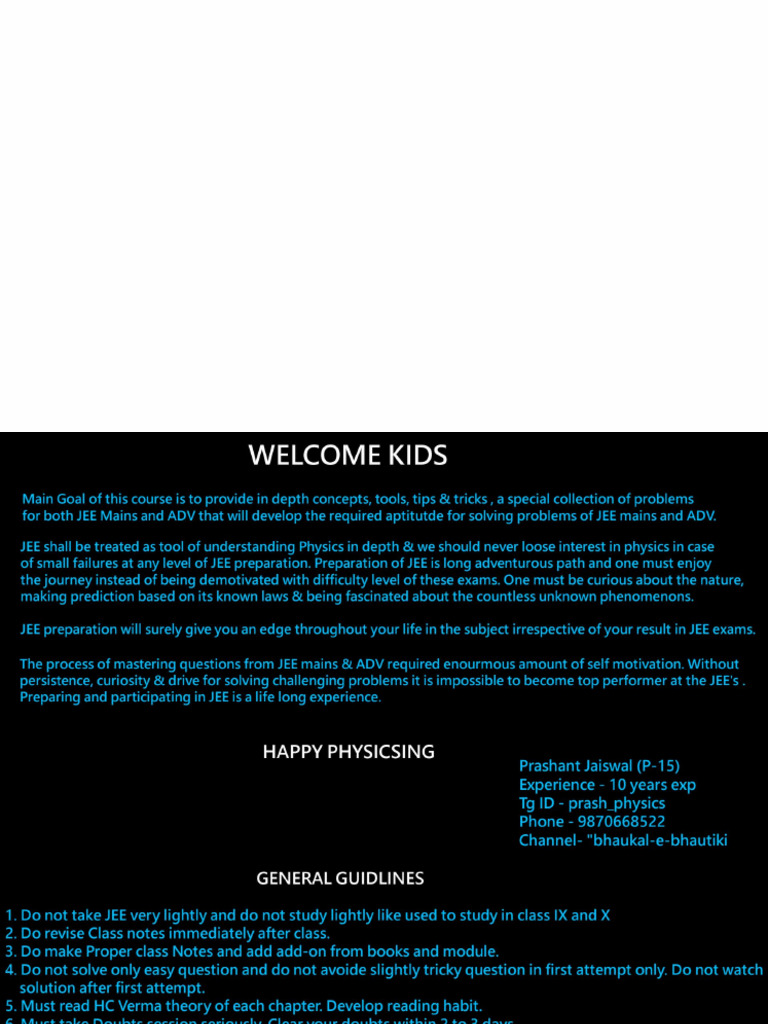 Kinematics - FOR JEE | PDF