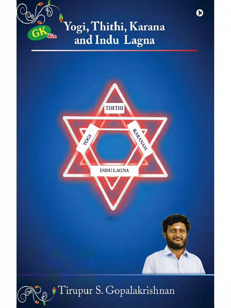 Tirupur S Gopalakrishnan - Yogi, Tithi, Karana and Indu Lagna | PDF ...