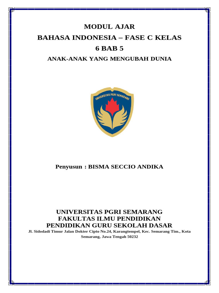Modul Ajar Bahasa Indonesia Bisma | PDF | Karier & Perkembangan