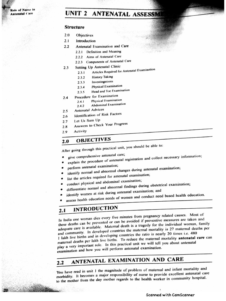 Antenatal Assessment (OBG) | PDF