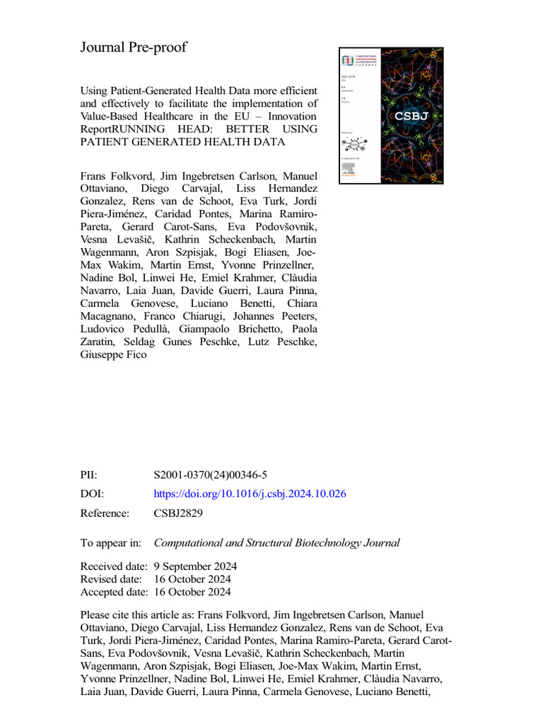 Optimizing Patient-Generated Health Data | PDF | Machine Learning ...