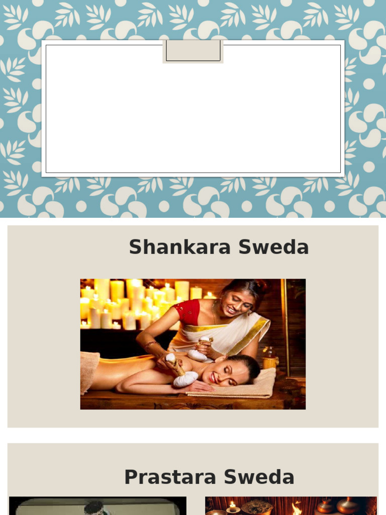 Types of Sweda Techniques | PDF