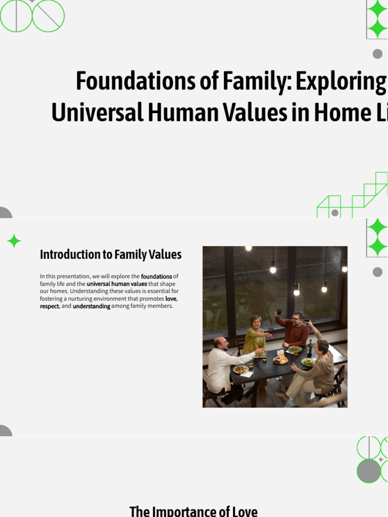 Slidesgo Foundations of Family Exploring Universal Human Values in Home ...