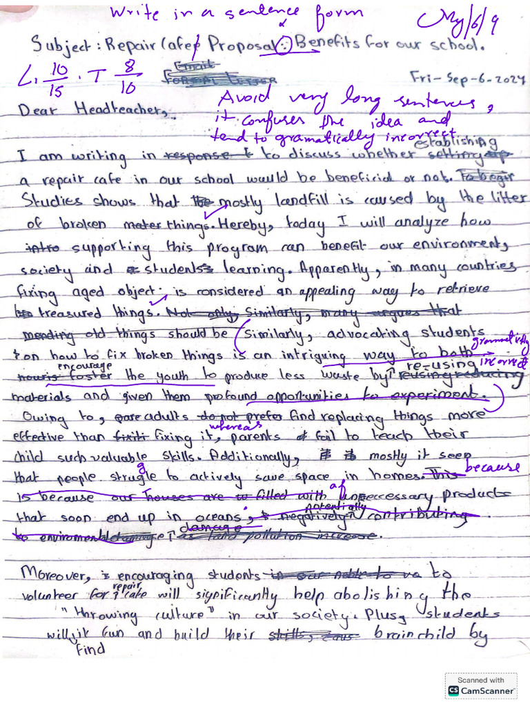 Formal Letter Marked Test | PDF