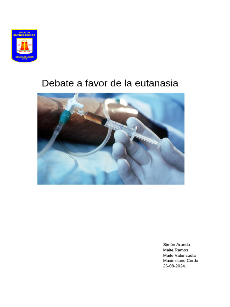 Debate: Eutanasia (A Favor) | PDF | Medicina | Muerte