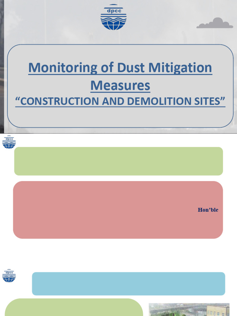 DPCC guidelines | PDF | Dust | Road