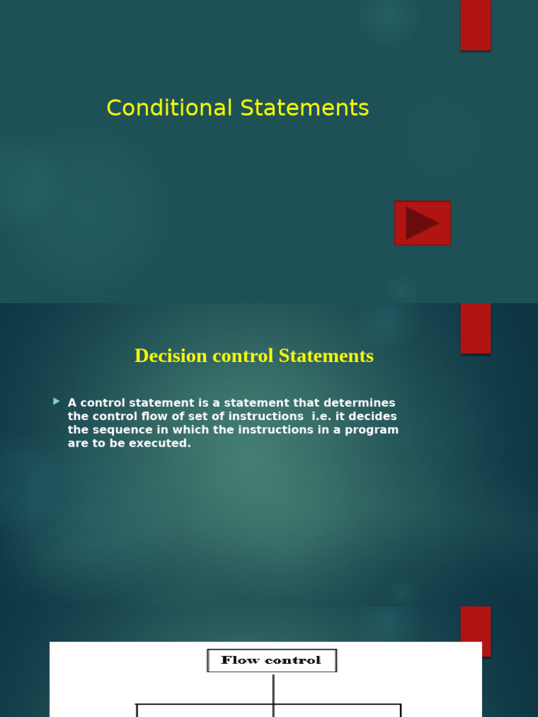 Conditional Statements | PDF | Control Flow | Computer Science